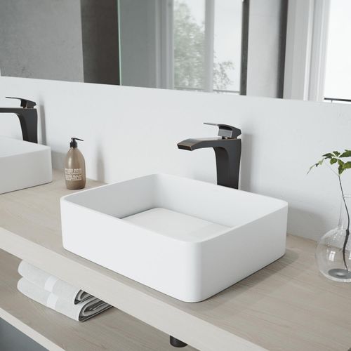 VG04013 - VIGO VG04013 - Jasmine Matte Stone 18" x 15" x 5" Rectangular ...