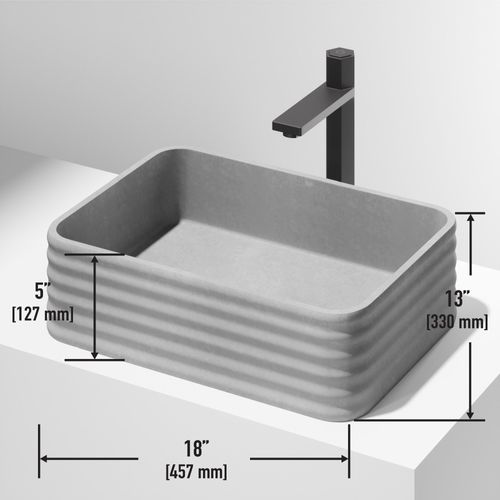 VG04076 - VIGO VG04076 - Cadman Concreto Stone 18" x 13" x 5 ...