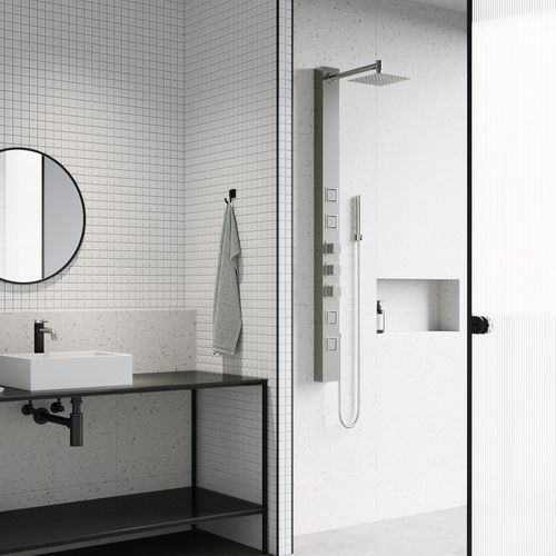VG08017ST - VIGO VG08017ST - Sutton 58" x 4" 4-Jet Shower Panel System ...