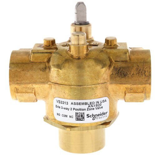 VS3313 - Erie VS3313 - 3/4" Sweat Steam 3-Way Zone Valve Body (4.0 Cv)