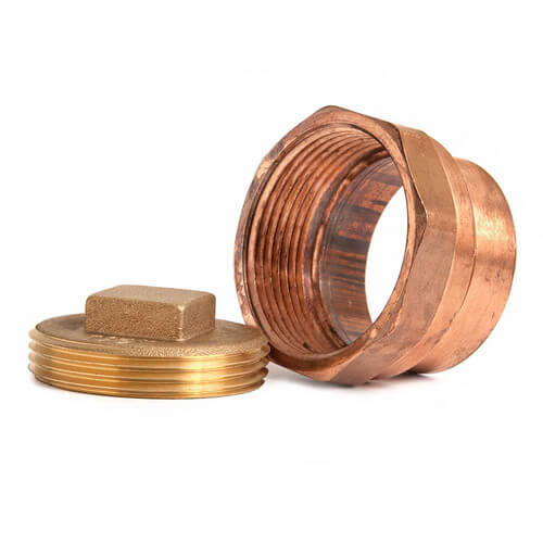WD88-32 - Cello WD88-32 - 2" Cast Copper DWV Cleanout Adapter w/ Plug ...