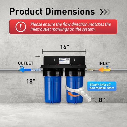 WGB21B-KS - iSpring WGB21B-KS - 2-Stage Whole House Water Filtration ...