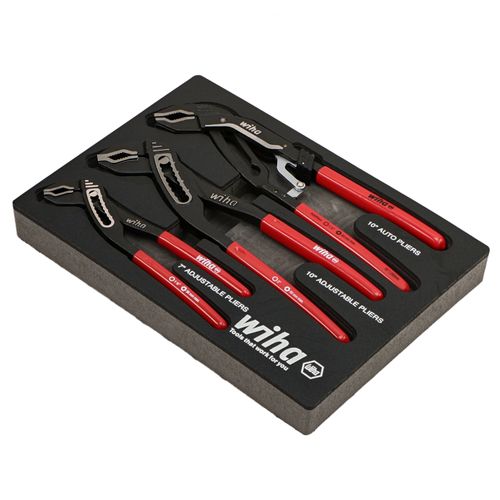 34690 - Wiha 34690 - 3-Piece Classic Grip V-Jaw Tongue & Groove Pliers ...