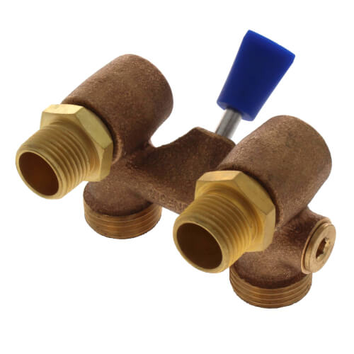 WMVT - Bluefin WMVT - Washing Machine Valve Bronze w/ Lever, MIP Inlet