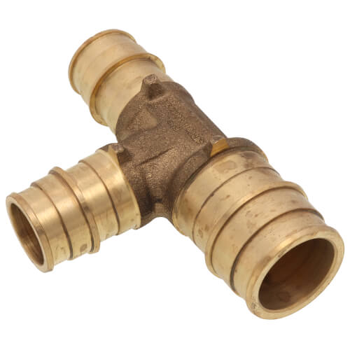 WPRT1033-NL - Everflow WPRT1033-NL - 1" x 3/4" x 3/4" Expansion PEX Reducing Tee (Lead Free Brass)