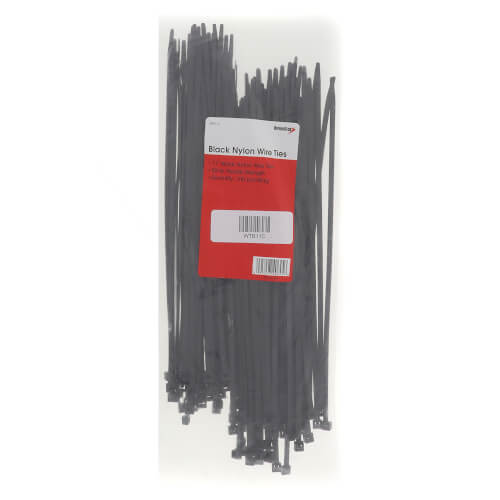 WTB11C - DiversiTech WTB11C - 11" Black Nylon Wire Ties (Pack of 100)