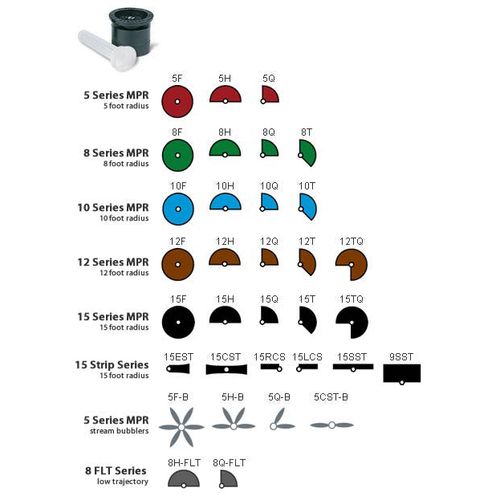 15SST - Rain Bird 15SST - 15' Side Strip Pattern Spray Nozzle (Black)